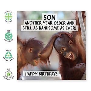 CENTRAL 23 Son Birthday Cards from Mom and Dad - Funny Birthday Card For Son Adult- Jokes Prank For Men - Hilarious Gifts For Him - Comes With Fun Stickers