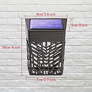 Qzc Solar Fence Lights, Solar Deck Lights Outdoor Waterproof Garden Decorative Lighting for Post, Patio,Step, Stair,Pool&Yard