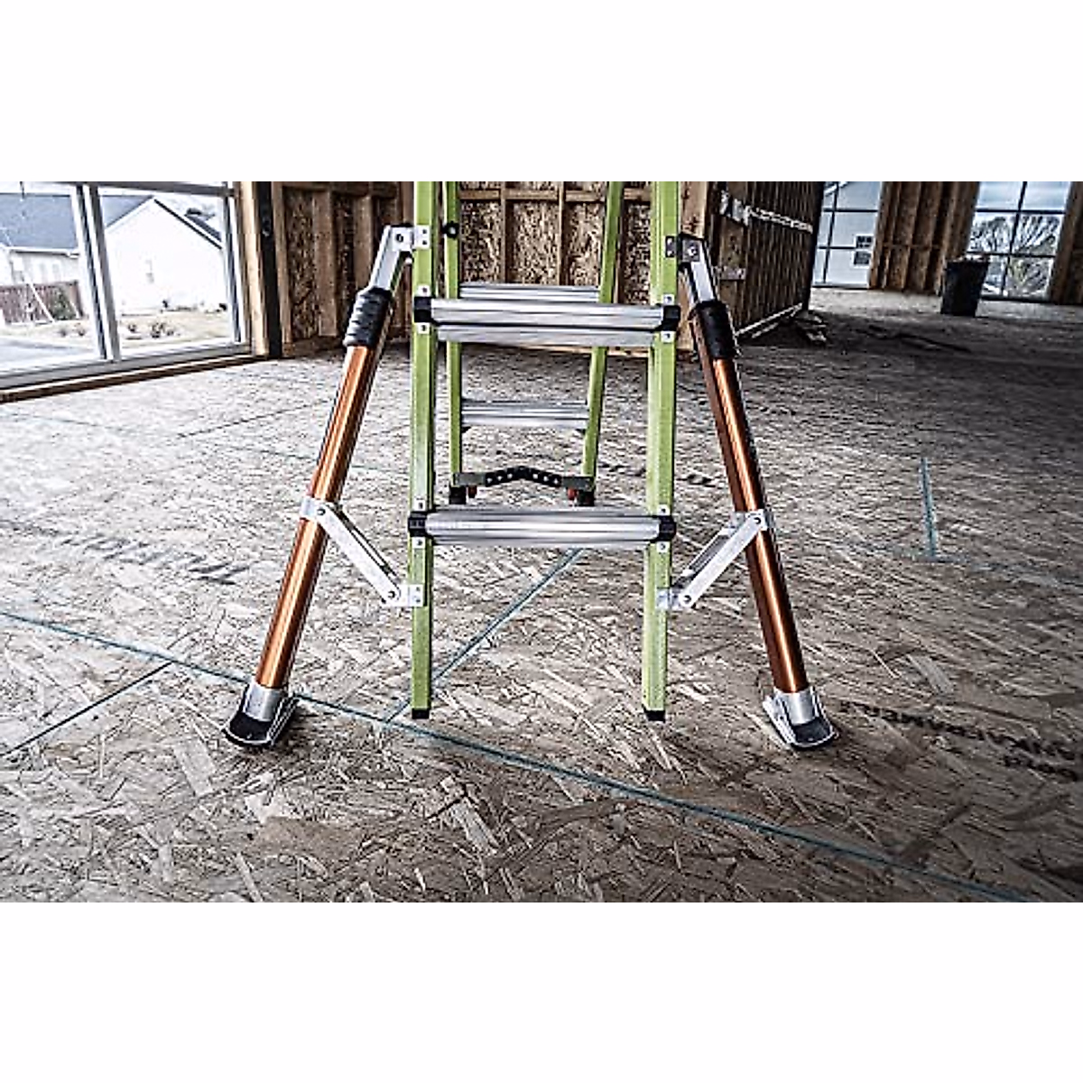Little Giant Ladder Systems Conquest 2.0 All-Terrain, M17, 17ft, Multi-Position Ladder with Adjustable Outriggers, Fiberglass, Type 1A, 300 lbs Weight Rating, (17107-001)