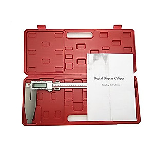 BAOSHISHAN 0-500mm/19.7 Inch Digital Caliper Vernier Caliper Stainless Steel with Long Jaw 150mm/6 Inch Measuring Tool Accuracy:0.01mm Unit mm/in