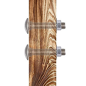 Abimars Stainless Carriage Bolt 5/16"-18 x1", Cup Square Carriage Bolt & Nut & Washers (Pack of 10)