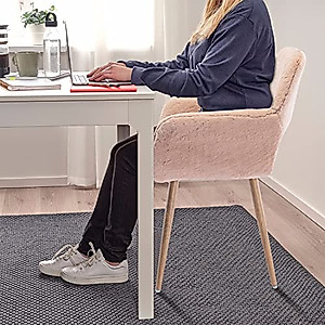 Desk Chair Faux Fur Desk Chair No Wheels Dining Chairs - Fluffy Desk Chair Upholstered Desk Chair Modern Dining Room Chairs, Furry Desk Chair Accent Chair for Bedroom, Armrest Desk Chair for Living