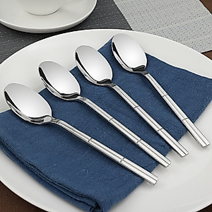 Lesbin Stainless Steel Flatware Dessert Spoon, Set of 12