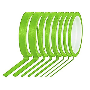 8Rolls Thin Painters Tape Total 176yards 1/8, 1/4, 1/2 inch Width Painter Tape Paint Tape masking Tape Pinstriping Tape, DIY Art TapeSmart Selection, 3" Large Core Easy to Work for Big Projects