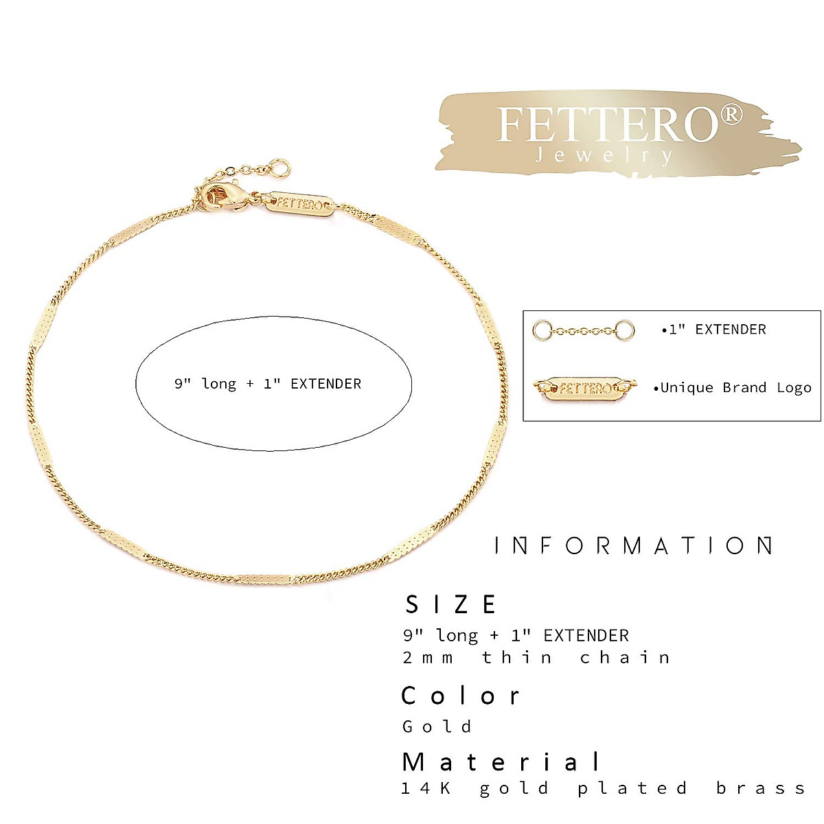 Fettero Anklet Bracelets for Women Gold Plated Dainty Waterproof Anklet Adjustable Delicate Beach Anklet Jewelry Beaded Ball Tennis Link Anklet Summer Boho Beach Foot Jewelry for Women Gifts