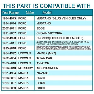 IRONTEK 1.5'' 5x114.3mm Wheel Spacers for Ford Lincoln Mazda 5x4.5" Hubcentric Wheel Spacers (1/2"x20 Studs, 70.5mm Hub Bore) for Ford Mach I/Mustang/Edge/Crown Victoria Mazda Navajo/B2500/B3000/B4000