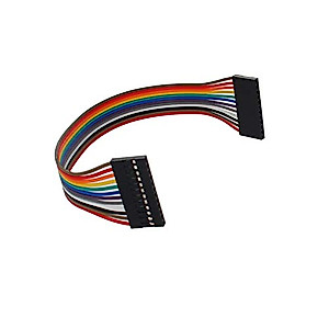 Fielect Female to Female 12P Jumper Wire 2.54mm Pitch Ribbon Cable Breadboard DIY 20cm Long 5pcs