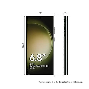 SAMSUNG Galaxy S23 Ultra 5G SM-S918B/DS 256GB 12GB RAM, 200 MP Camera, Factory Unlocked, NGP Wireless Charger Included – Green