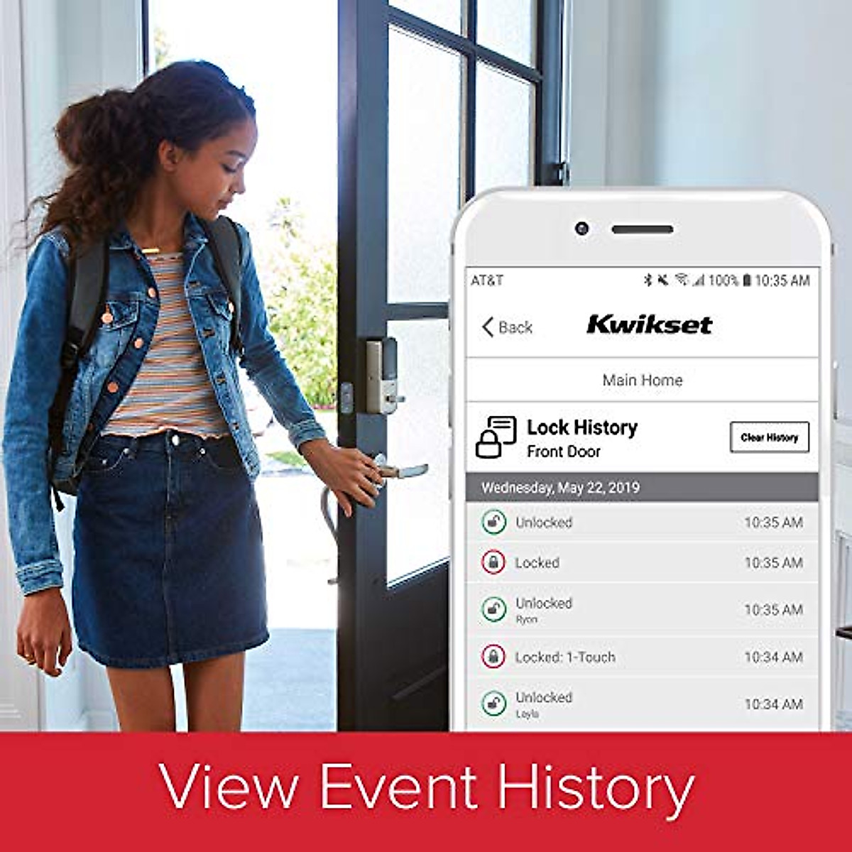 Kwikset Halo Wi-Fi Smart Door Lock, Keyless Entry Electronic Touchscreen Deadbolt With SmartKey Security, No Hub Required App Remote Control, Venetian Bronze