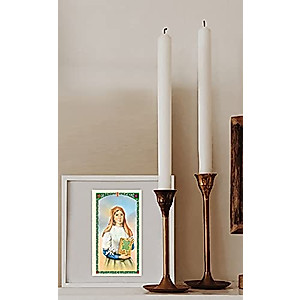 St Dymphna Prayer Card - with Book Mark, One Day at A Time Pocket Token Coin, The Lord's Prayer | Catholic Patron Saint of Anxiety, Emotional Disorders, Stress, Mental Problems | 4 Items in Set