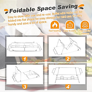 Foldable Chafing Dish Buffet Set Disposable Buffet Stand Wire Racks Kit 18 Pcs Include Full Size Buffet Wire Frame Chafer Pans and Utensils for Dish Warmer Serving Trays Picnic BBQ Catering Supplies