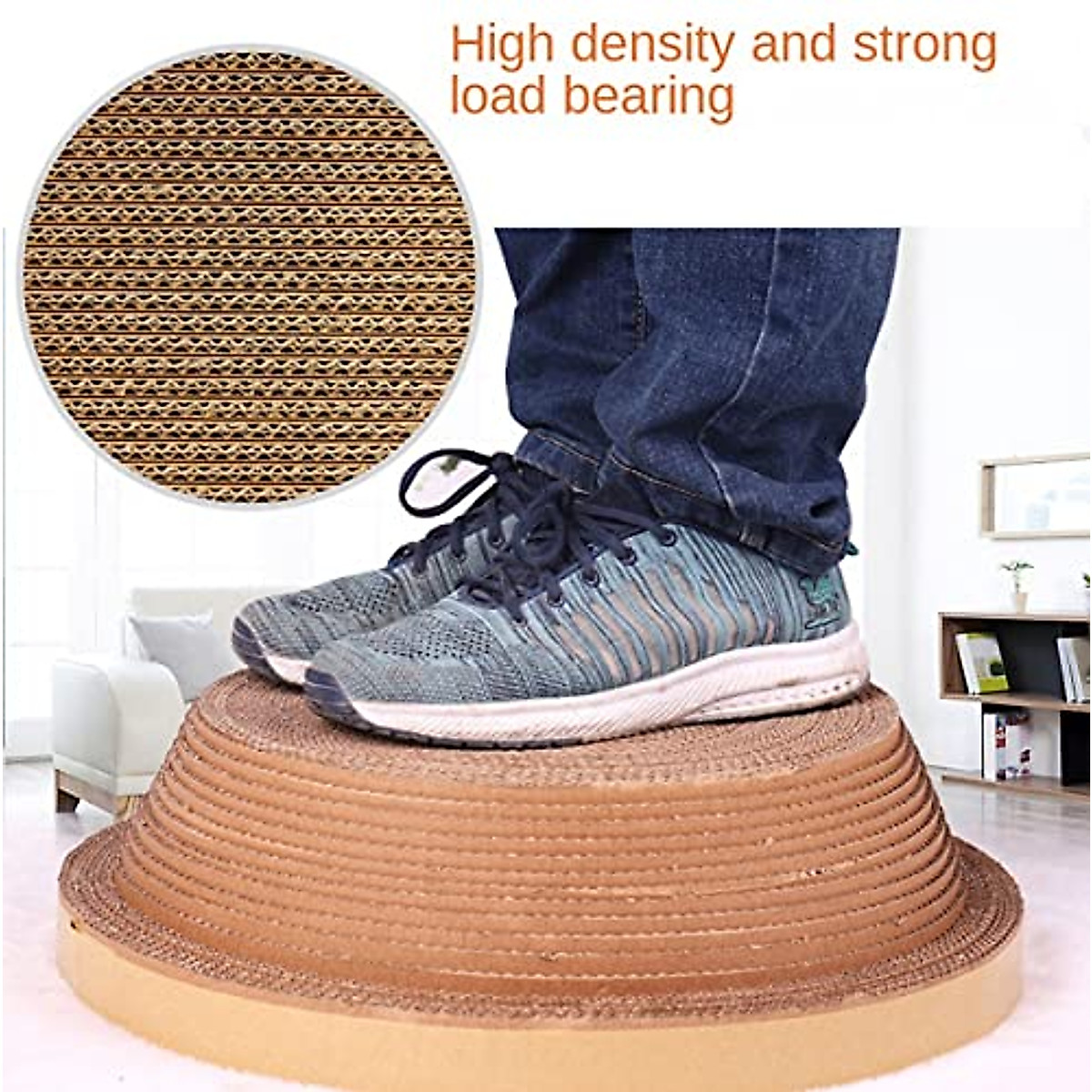 PetPhindU 2PCS Cardboard Cat Scratcher Corrugated Cat Scratcher Cat Scratch Ramp Cat Scratcher Little Scratchers Cat Scratch Bowl Cat Carpet Scratcher Scratchboard for Cat with Cat Grass and Catnip