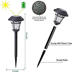 MAGGIFT 8 Pack Solar Pathway Lights Outdoor, IP65 Waterproof Solar Garden Lights Solar Powered Landscape Lighting for Yard Patio Walkway Driveway