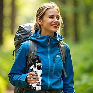 WWHSAI Cat Lover Gifts, Everything Is Fine I'm Fine Black Cats Water Bottle Travel Tumbler 32Oz, Christmas Birthday Gift for Cats Lovers Women Cup Cute Cat Themed Stuff Funny Coffee Mugs