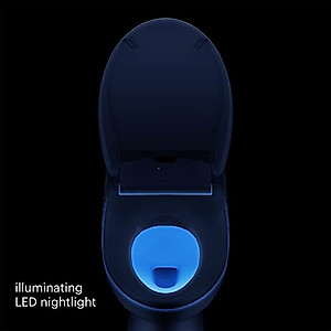 Brondell Swash S1200-EW Luxury Bidet Toilet Seat in Elongated White with Dual Stainless-Steel Nozzles | Endless Warm Water | Programmable User Settings | Self-Cleaning Nozzles | Nightlight