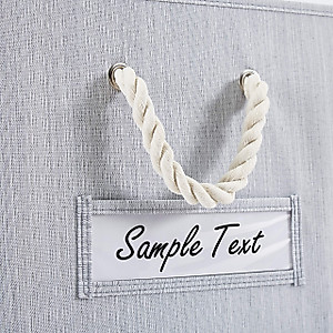 Onlycube Foldable Storage Bins 13x13x13 inch for Cube Organizer with Cotton Rope Handles, Collapsible Basket Box Organizer for Shelves and Closet, 3Pack, Grey