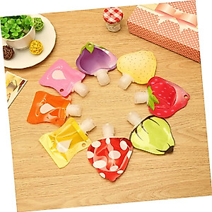 8pcs Emulsion Bottle Refillable Bottles Subpackaging Bottle Silicone Bottles Travel Empty Bottle Cartoon Bottle