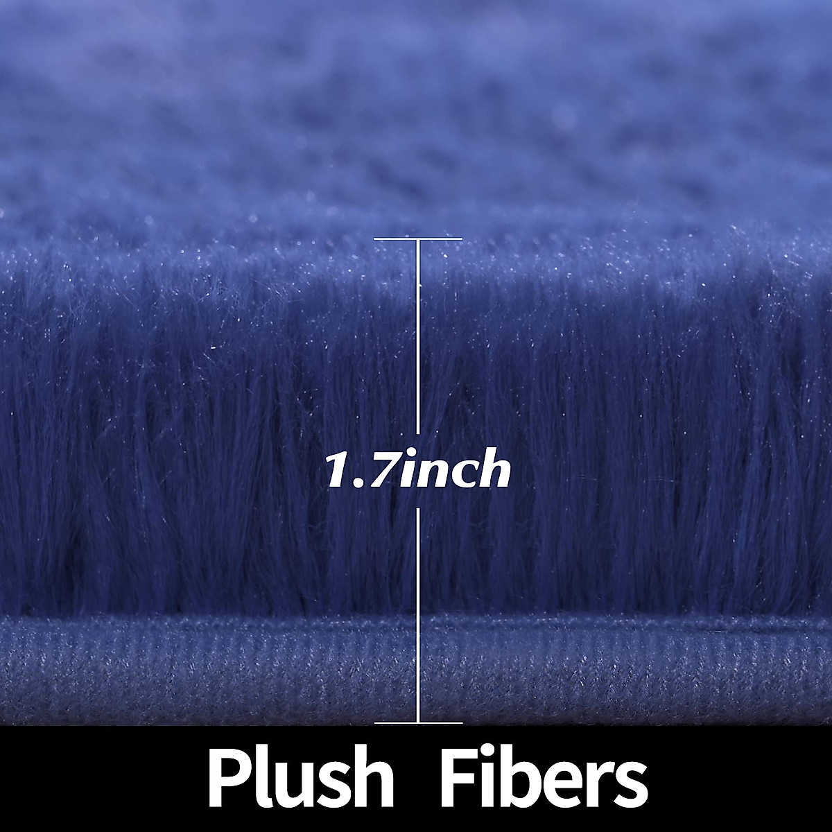 Gifeas Navy Blue Round Rug for Girls Bedroom, Fluffy Circle Rug 4'X4' for Kids Room Decor, Shaggy Circular Rug for Baby Nursery Dorm, Upgrade Fuzzy Plush Rug for Living room, Cute Room Decor for Teens