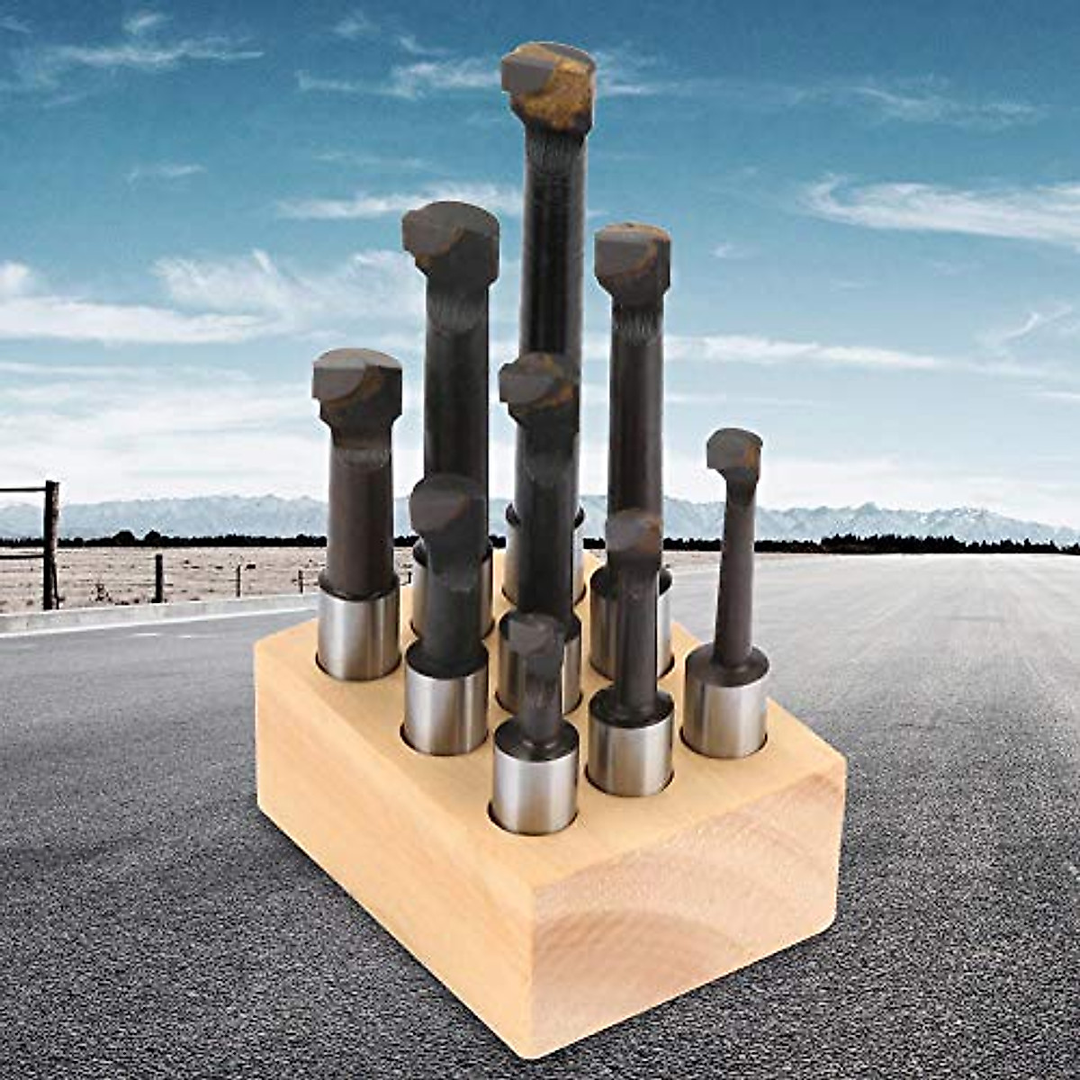 12mm Shank Carbide Tip Boring Bar Set , 9 Pcs F1 Type 12mm Shank Boring Bar Set, 12mm High Speed Carbide Tipped Bars Lathe Tool