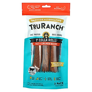 TRURANCH 9" Collagen Roll, Beef - 3 Pack