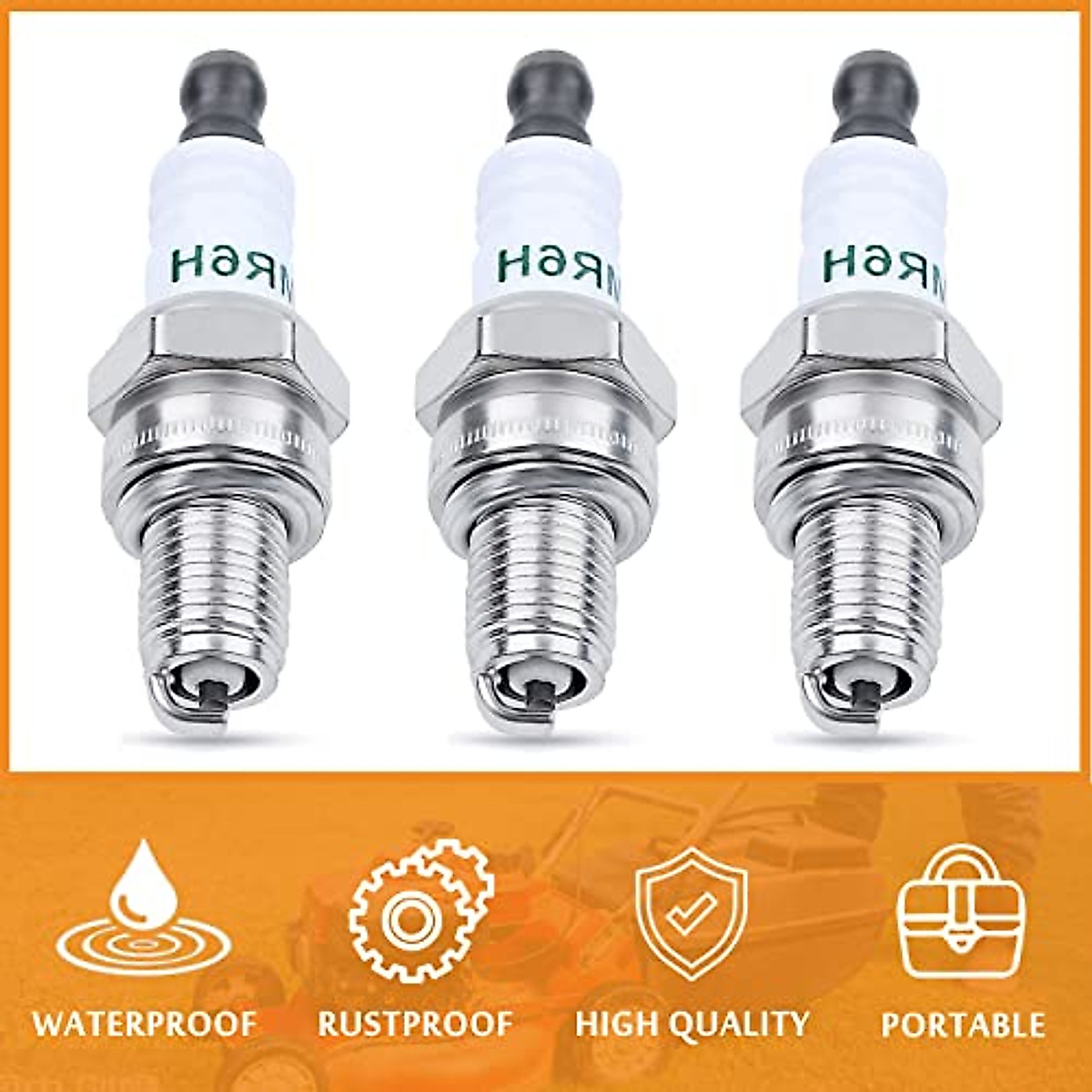 Haishine 3 Pack CMR6H Spark Plugs, NGK (3365) Carded Spark Plug OEM Replacement Parts Fits for Stihl FS90 FS100 FS110 HL90 HL110 HT100 KM90 BR500 Trimmer Weedeater