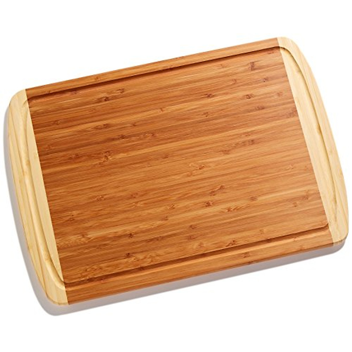 Bamboo Cutting Board Housewarming Gift Set - With Bonus 3-Piece Cooking Utensils - Wooden Spoon, Salad Tongs and Wood Spatula - Mother's Day, Wedding & Kitchen Gadgets Gift Idea