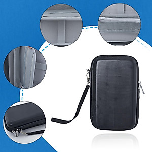 Wolfteeth 6.7" Smell Proof Travel Case, External Hard Drive Carrier, Portable Memory Card Storage Holder, Black (Empty)