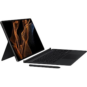 Samsung Book Cover Keyboard/Cover Case [Book Fold] Samsung Galaxy Tab S8 Ultra Tablet - Black