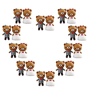 A Plus+ 10 Pairs Thumb Drive 16GB Wedding Bear USB Flash Drive Cute Bear USB Stick 16GB for Wedding