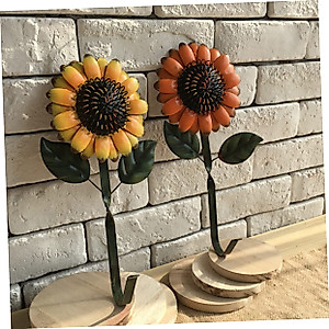 FONDOTIN Vintage Sunflower Wall Hooks Yellow Decorative Hangers for Home and Restaurant Wall Mounted Hooks for Hanging Plants Keys Coats Rustic Kitchen and Bathroom Decor
