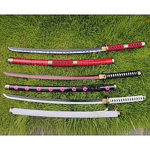 Roronoa Zoro 3 Piece Set Swords,Kitetsu,Shusui,Wado Ichimonji,Zoro Role Play Accessoriesfor Role-Playing and Collection