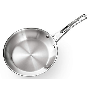 Ozeri 12" Professional Series Stainless Steel Frying Pan, 100% PTFE-Free Restaurant Edition, Made in Portugal
