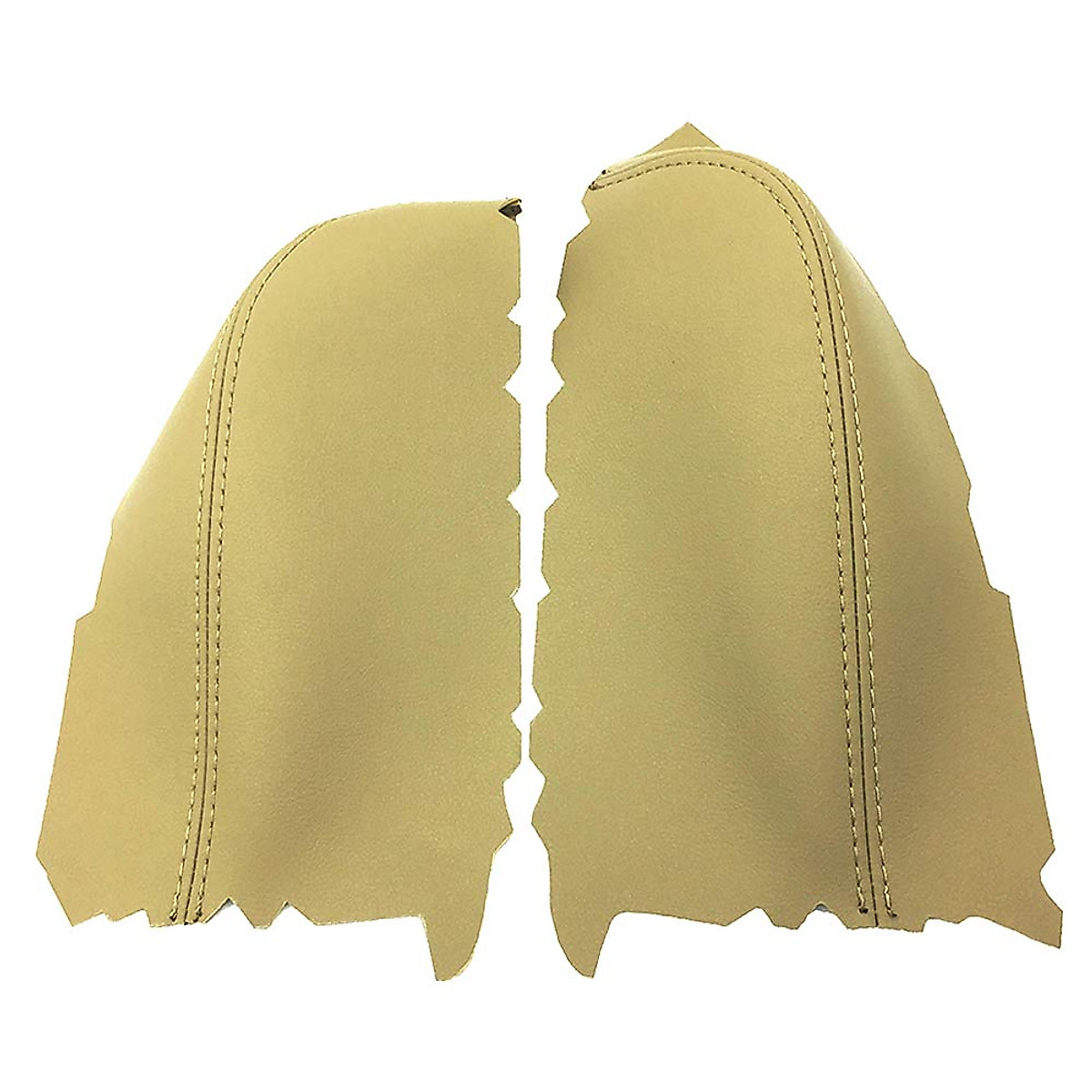 DSkoiph Armrest Synthethic Leather Cover Fit for Honda Pilot 09-13 (Front Door Panel Armrest Cover, Beige)