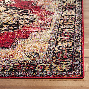 SAFAVIEH Vintage Hamadan Collection Area Rug - 8' x 10', Red & Multi, Oriental Traditional Persian Design, Non-Shedding & Easy Care, Ideal for High Traffic Areas in Living Room, Bedroom (VTH219A)