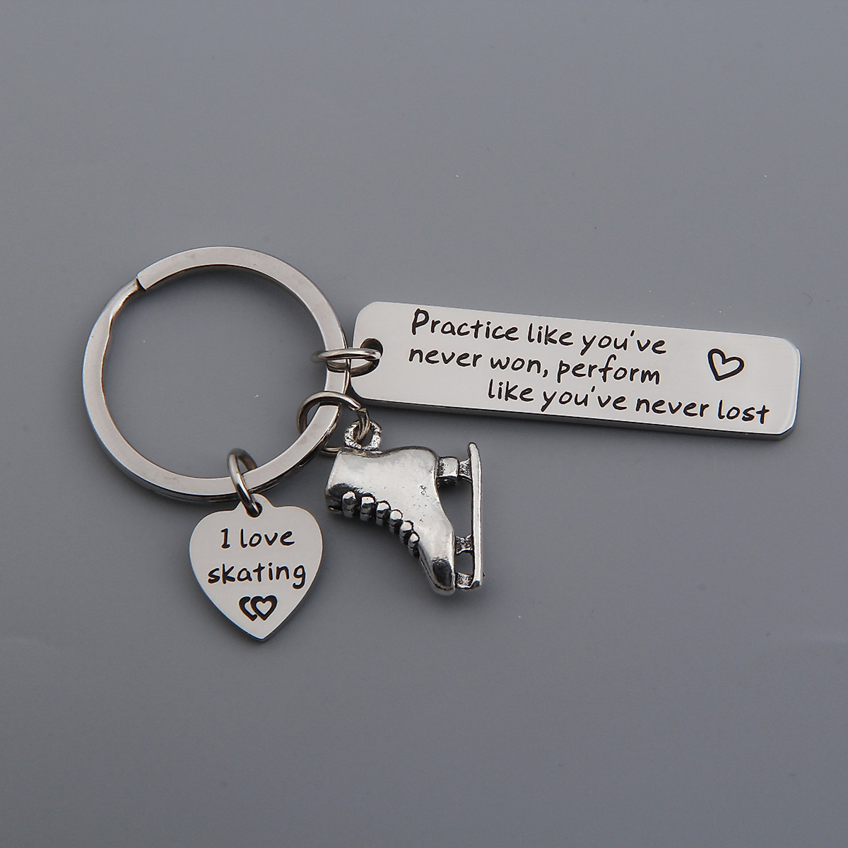 Gzrlyf Skating keychain Figure Skater Keychain Ice Skating Gifts Skate Lover Gifts Skating Coach Gifts(Skater keychain)