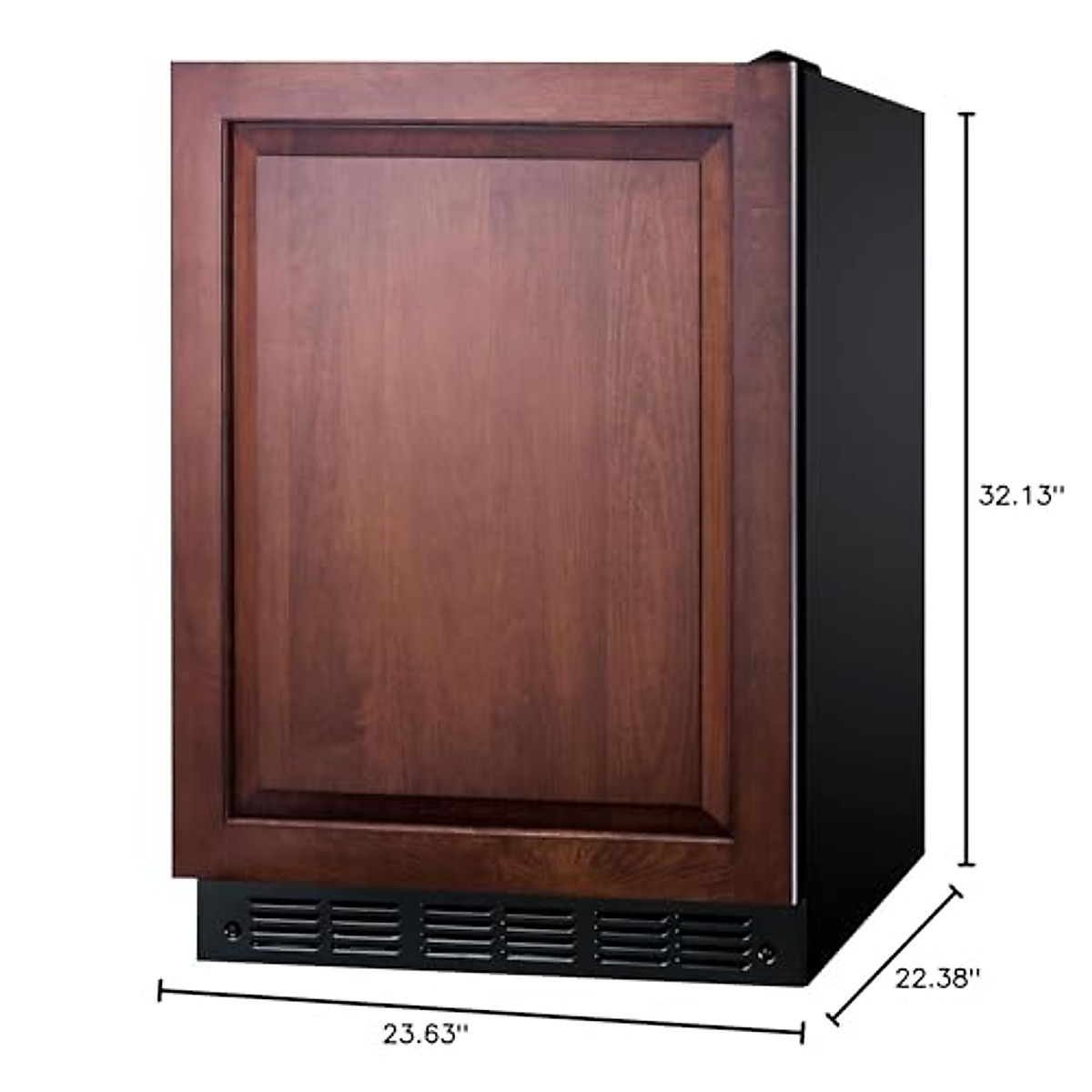 Summit CT66BK2SSIFADA 24” Wide ADA Under Counter Refrigerator-Freezer 4.9 cu.ft. with Panel-Ready Door (Panel Not Included) Automatic Defrost Operation, Black Interior (Panel Ready-ADA-RHD)