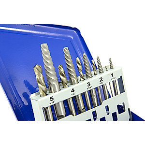 Forney 20512 Drill Bit Set, Industrial Pro Left Hand HSS Screw Machine Length Stubby, 1/16-Inch thru 5/16-Inch, 10-Piece