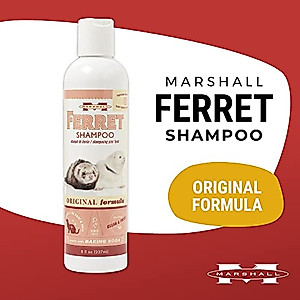 Marshall Pet Products Natural pH Balanced, Tearless Original Ferret Deodorizing Shampoo with Baking Soda, Baby Fresh Scent, 8 oz