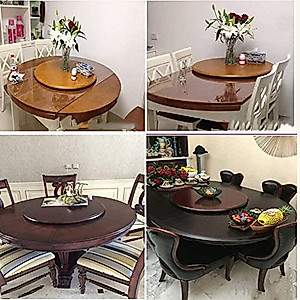 Lazy Susan Turntable, Wooden Kitchen Serving Plate Round Rotating Tray for Hotel Restaurant Family Kitchen, Dining Table Centerpiece/Wood (Size : 60cm/23.6in)