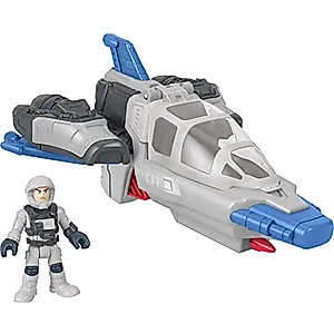 Disney and Pixar Lightyear Toys, Imaginext Hyperspeed Explorer XL-01 Spaceship & Buzz Lightyear Figure Set for Pretend Play Ages 3-8 Years