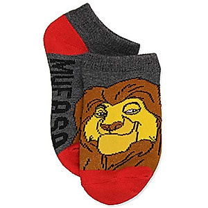 Disney The Lion King-Teen-Adult's 6 pack Socks Set (Shoe: 4-10 (Sock: 9-11), Blue/Multi)