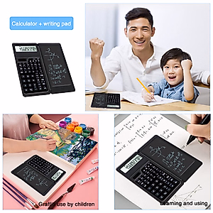Solar Scientific Calculators，Lvesunny Scientific Calculator with Notepad, Large 10-Digit Display Screen, Solar and Battery Power, Ideal for Basic Math, Perfect School Supplies for Students (Solar)