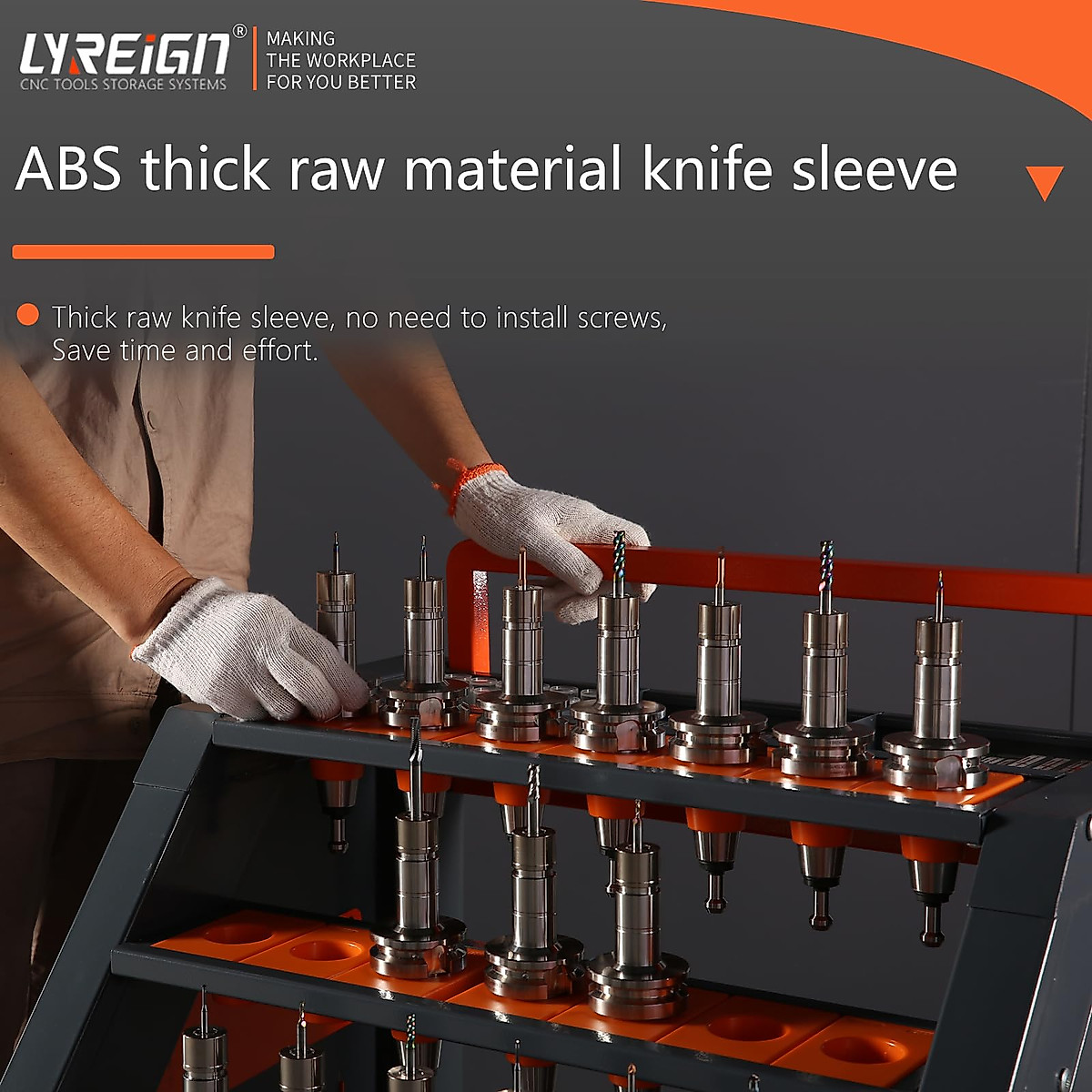 LYREIGN CNC Tool Holder Transfer Cart, Latest Model CNC Metal Storage with Wheels, CNC Tool Holder Station for Storehouse Factory Garage