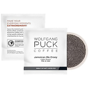 Wolfgang Puck Coffee, Jamaican Me Crazy Gram Coffee, 9.5 Gram Pods, 18 Count