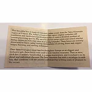 Polish Handmade Carved Linden Wood Decorative Sewing Box