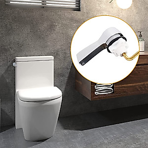 Hibbent Universal Side Mount Toilet Handle Replacement, Tank Flush Lever Replacement Handle with Stainless Steel Flapper Chains, Toilet Repair Handle, Chrome Finish