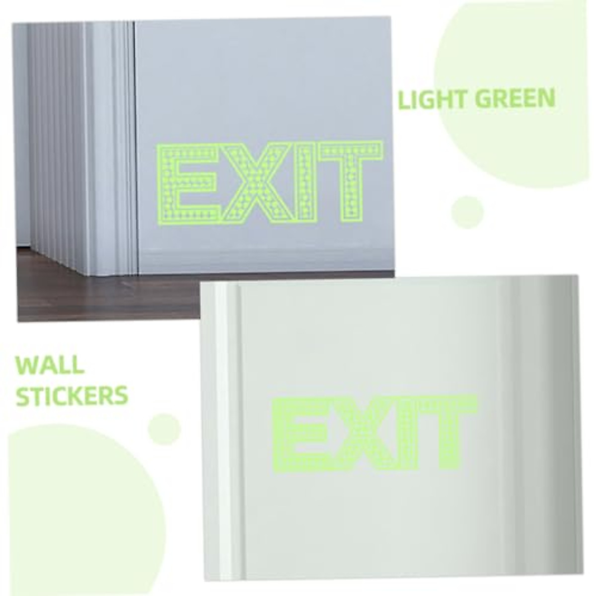 Veemoon 1set Export Sticker Stickers Signs Exit Sign Floor Guide Sticker Shopping Mall Exit Decal Way Indicator Sticker Indicator Floor Sticker Exit Sticker Direction Sticker The 2sheets