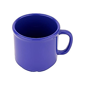 G.E.T. S-12-PB Heavy-Duty Shatterproof Plastic Coffee Mug, BPA Free, 12 Ounce, Peacock Blue (Set of 12)