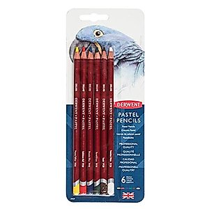 Derwent 39009 Pastel Pencils, 6-Pack