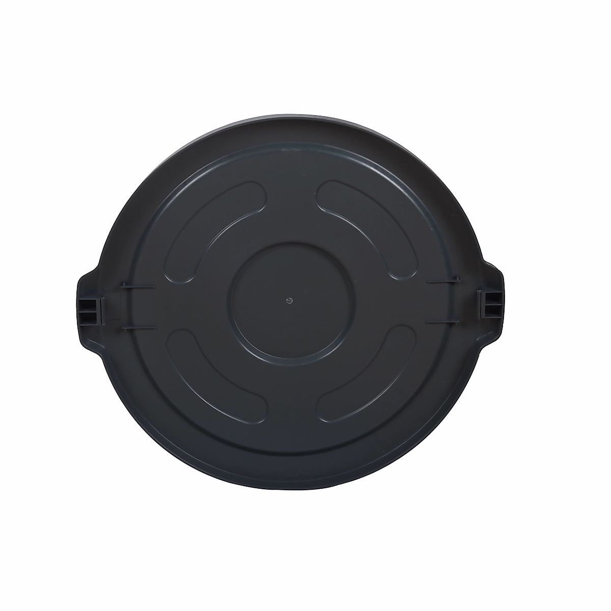 Round Trash Can Lid Compatible with 55 Gallon Plastic Prince Container, Gray